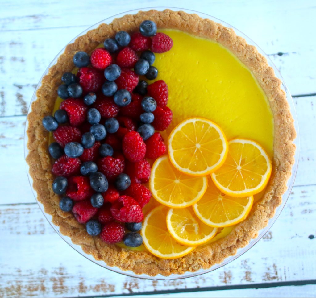 Lemon Curd Tart with Almond Flour Crust - A Li'l Bit of Spice
